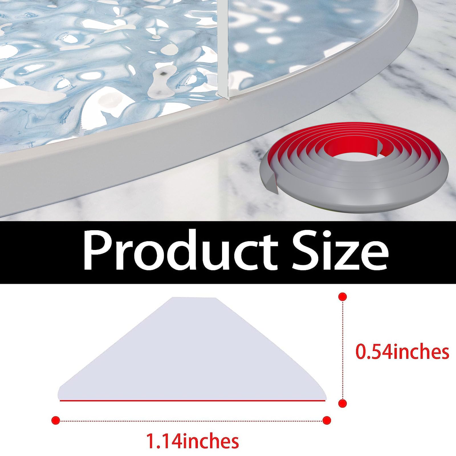 Snapklik.com : Raycity Shower Threshold Water Dam Barrier,Shower Door ...