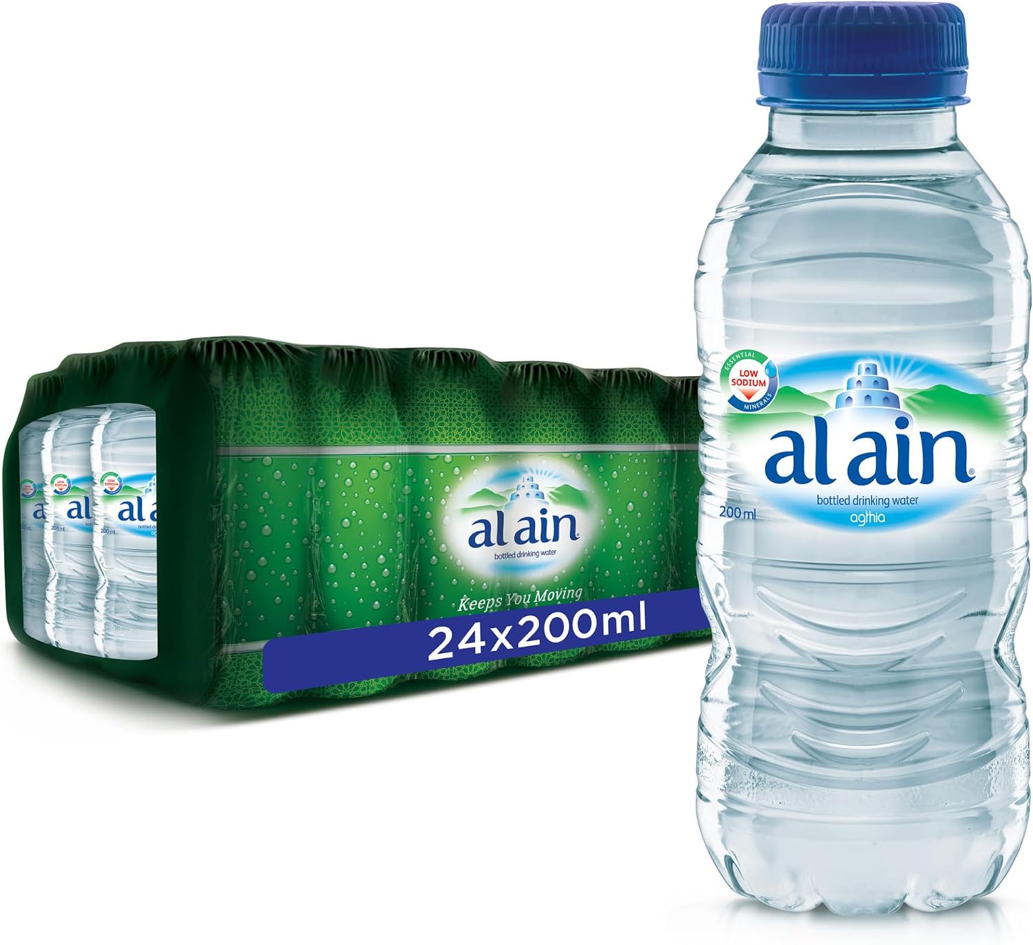 Al Ain Water 200ml, Pack of 24, Low Sodium Water, Balanced Mineral ...