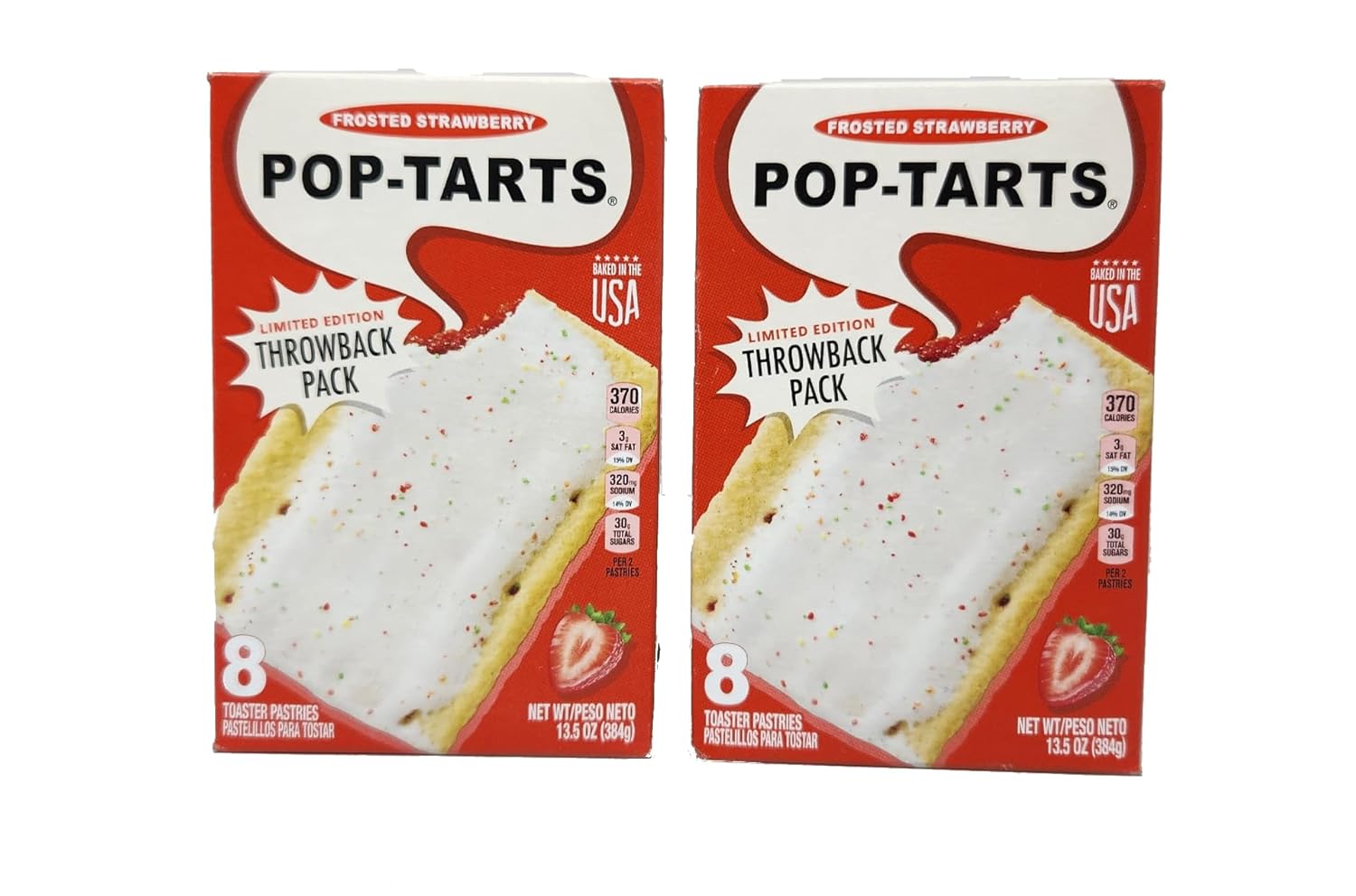 Amazon.com: Kellog's Pop-Tarts 2 pack of Frosted Strawberry Throwback ...