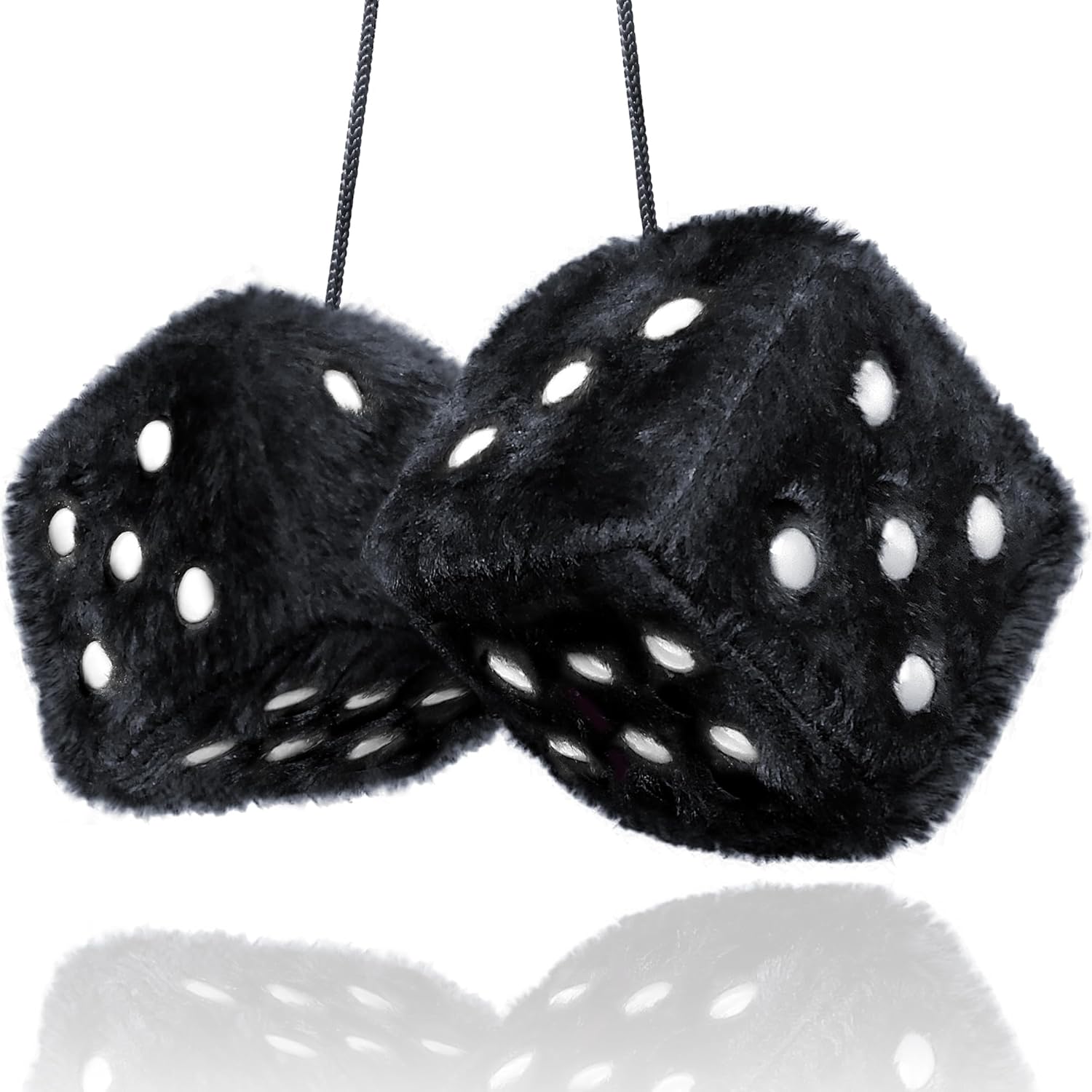 Amazon.com: Black Fuzzy Dice Car Accessories - Plush Cute Car ...