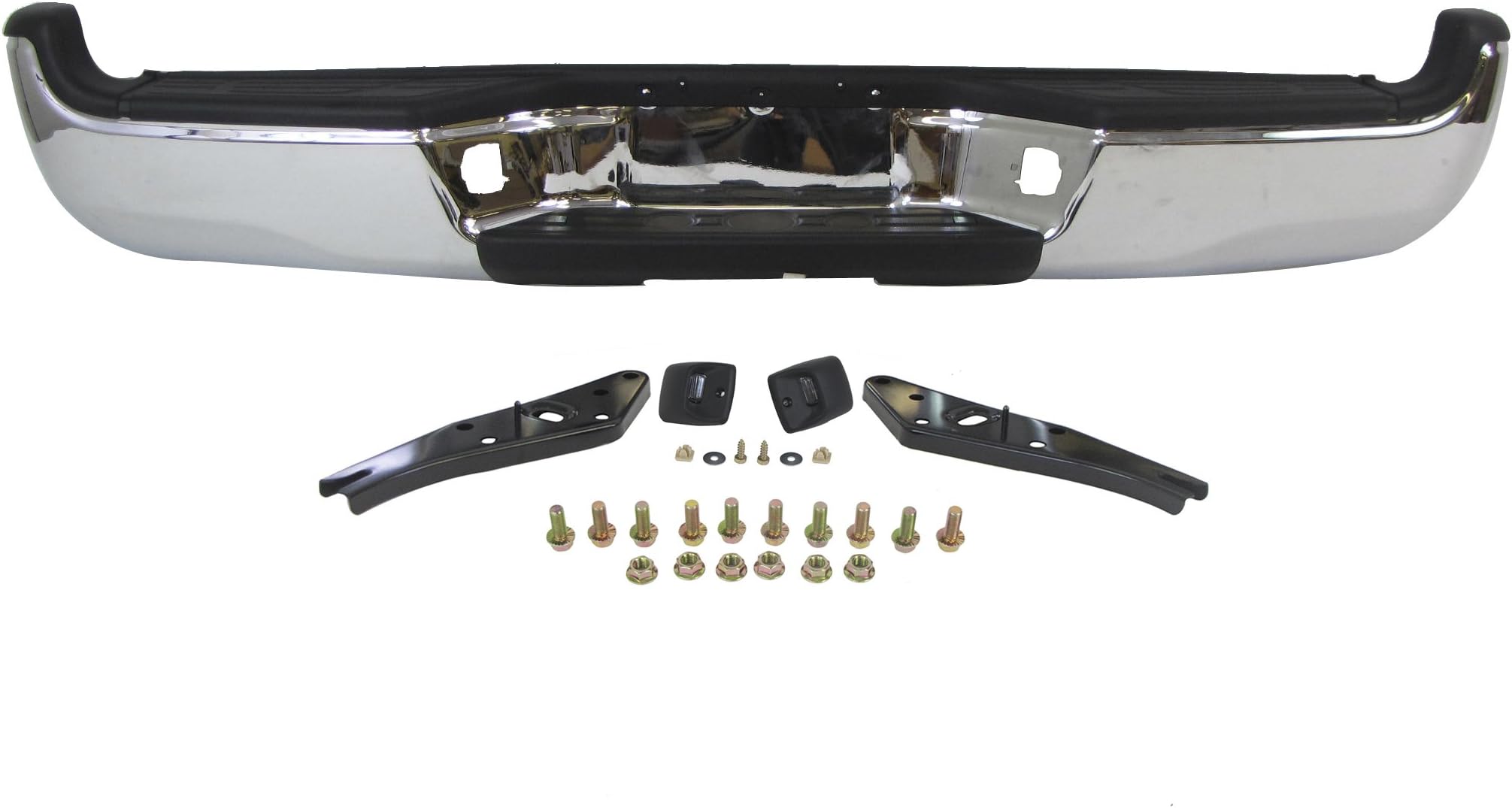 Amazon.com: MBI AUTO - Chrome Steel, Complete Rear Bumper Assembly for ...