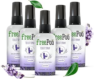 Amazon.com: FreePoo - Pack of 5 Toilet Odorizer Lavender - Pre Poop ...