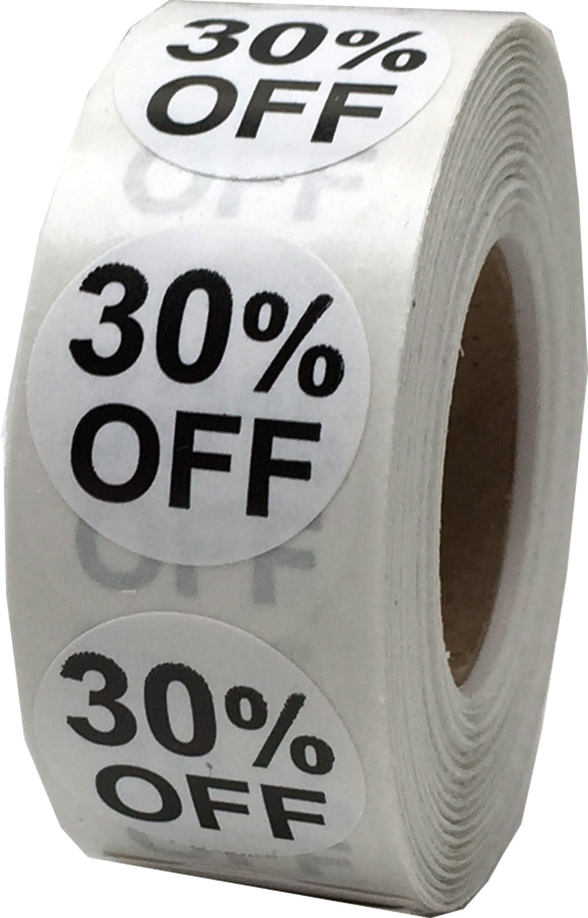 Round Retail Labels 500 Count Red 50% Off Labels - 0.75 Inch For Retail & Pricing Round Sale ...