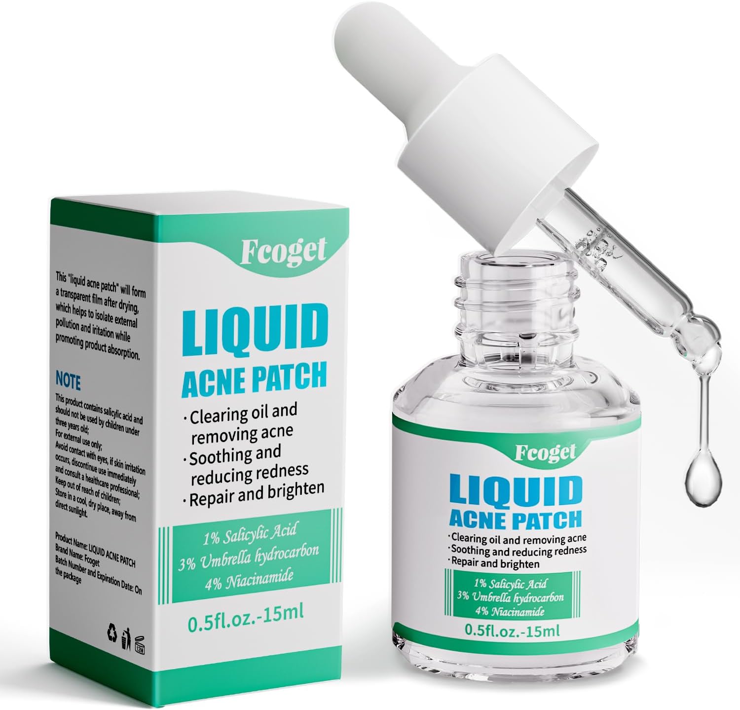 Amazon.com: Fcoget Acne Spot Treatment Serum for Face, with 2% ...