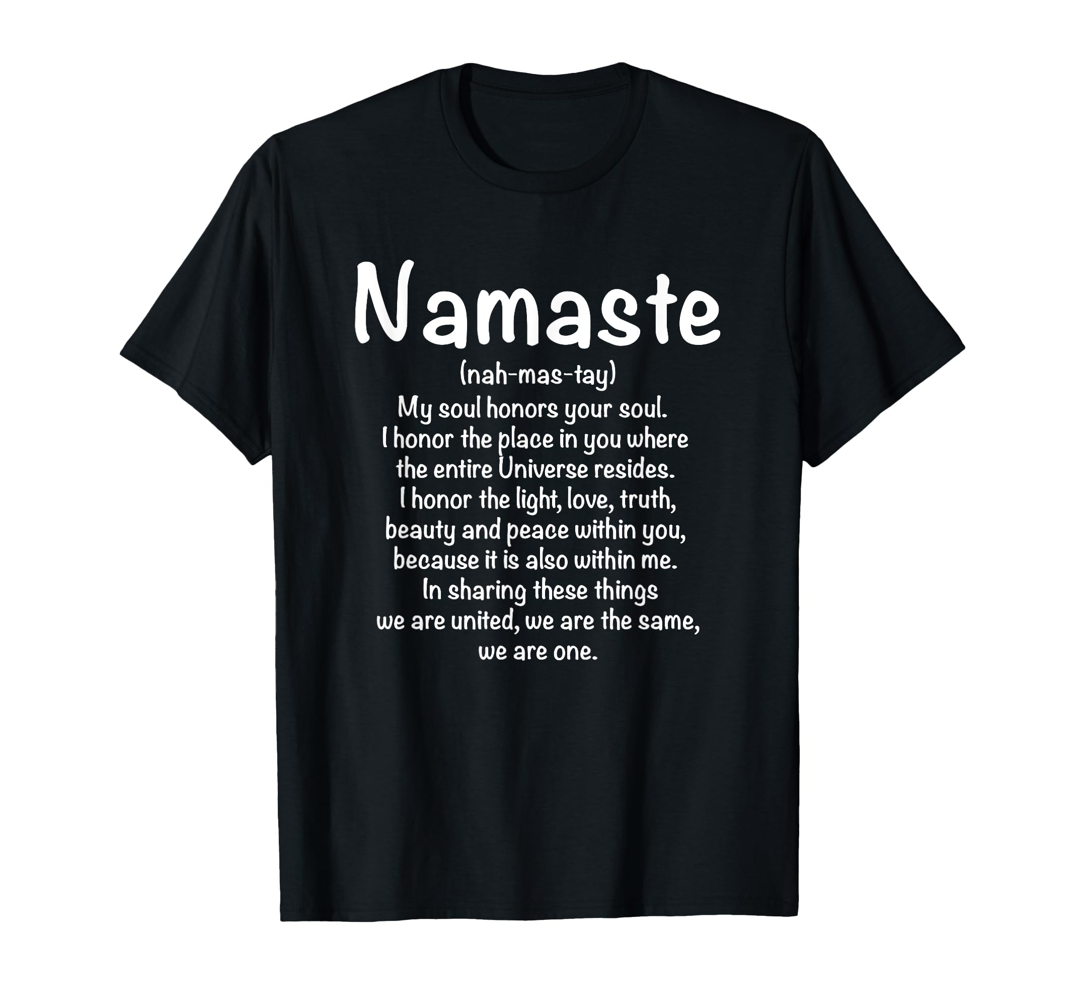 Amazon.com: Namaste Definition Yoga Meditation Buddhist Gift T-Shirt T ...