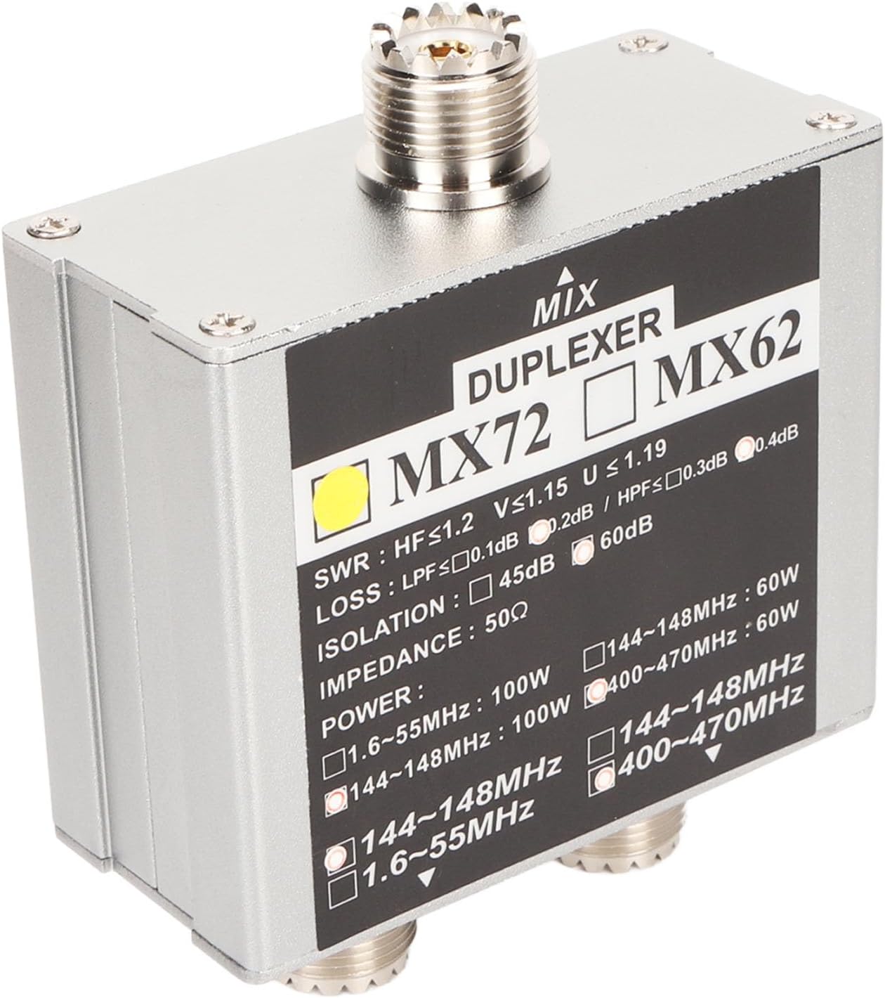 Amazon.com: High Performance MX72 ham walkie Talkie Antenna Combiner ...