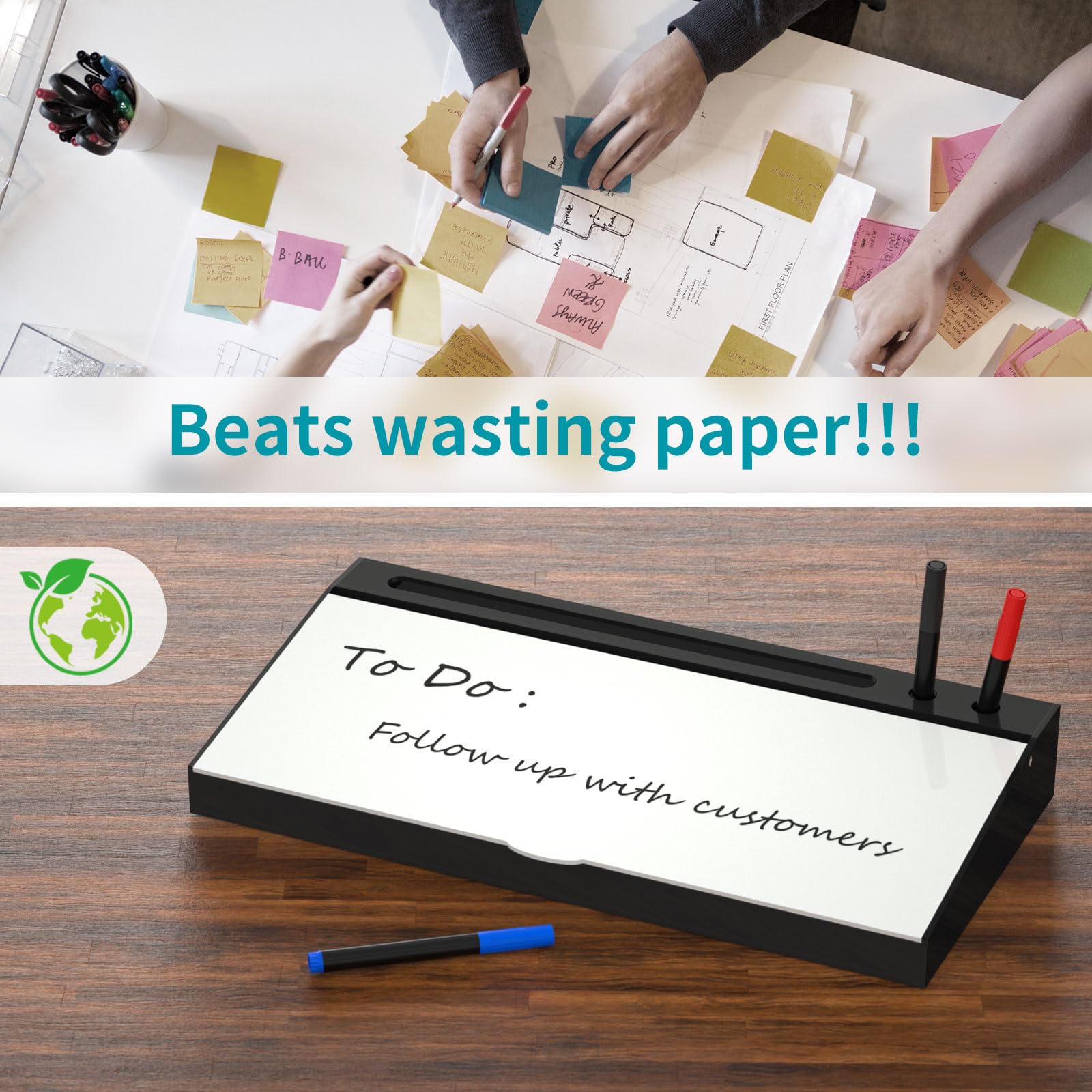 Snapklik.com : HIIMIEI Desktop Whiteboard, Desk Board Buddy Dry Erase ...