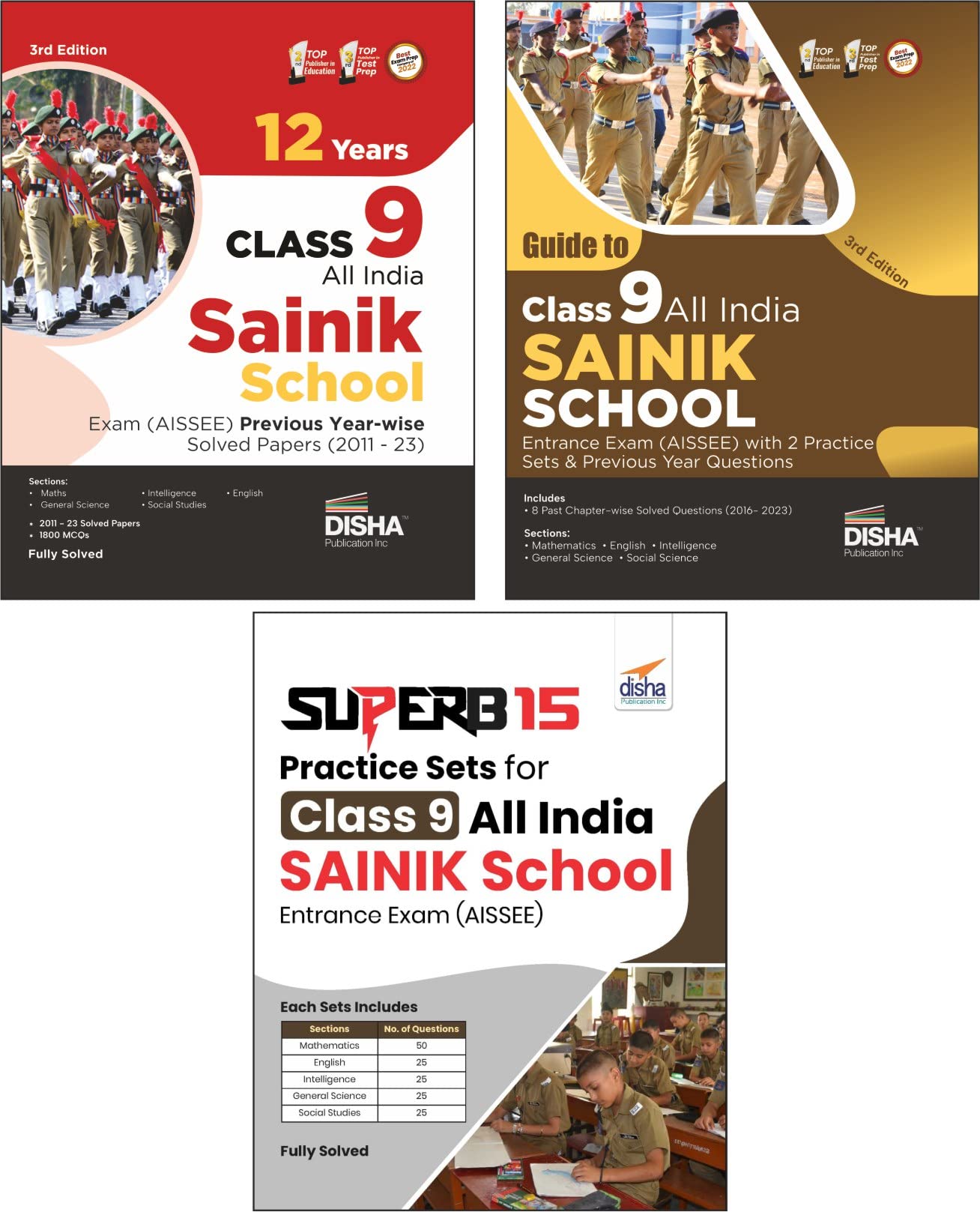 Buy Combo (set of 3 Books) Study Package for Class 9 All India SAINIK ...