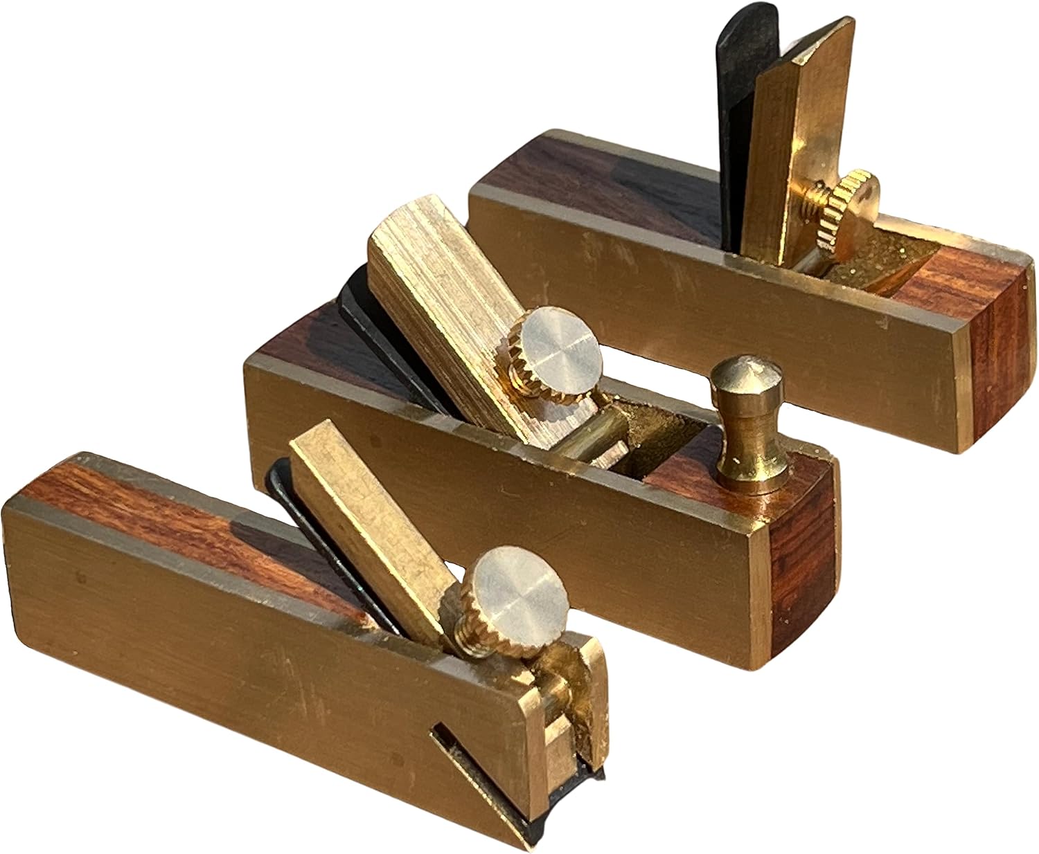 Amazon.com: Hound Dog Tools 3pc Mini Brass Plane Set (Bullnose, Scraper ...