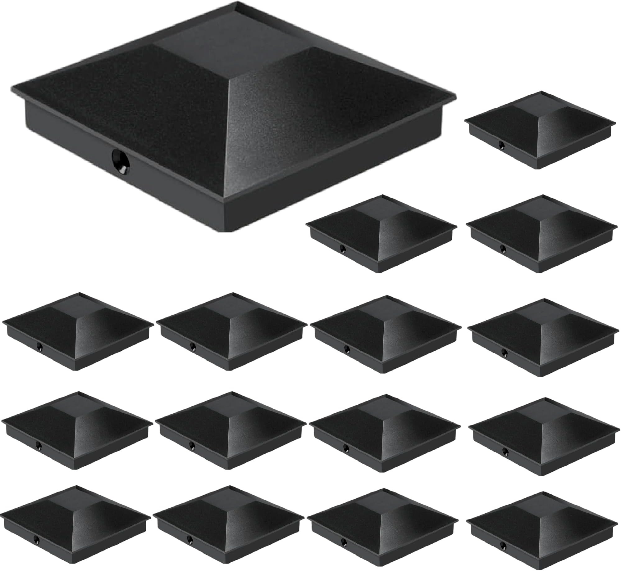4x4 Post Caps(3.5" x 3.5") PP Plastic 16 Pack Fence Post Caps,Prevent ...