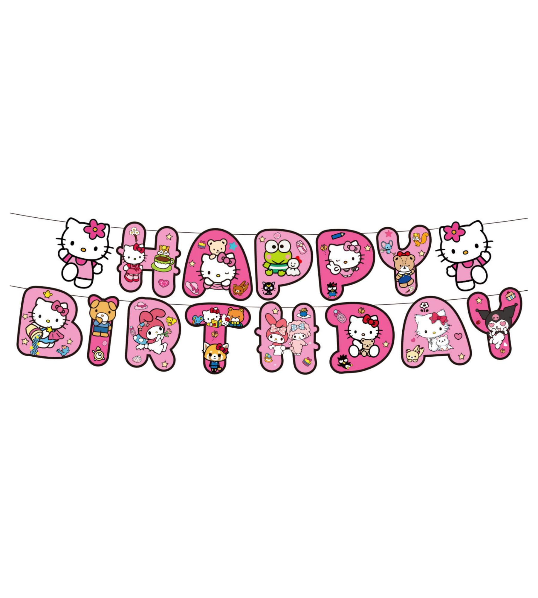 Norinoya Hello Kitty Birthday Party Baby Shower Decor, Pink Paper ...