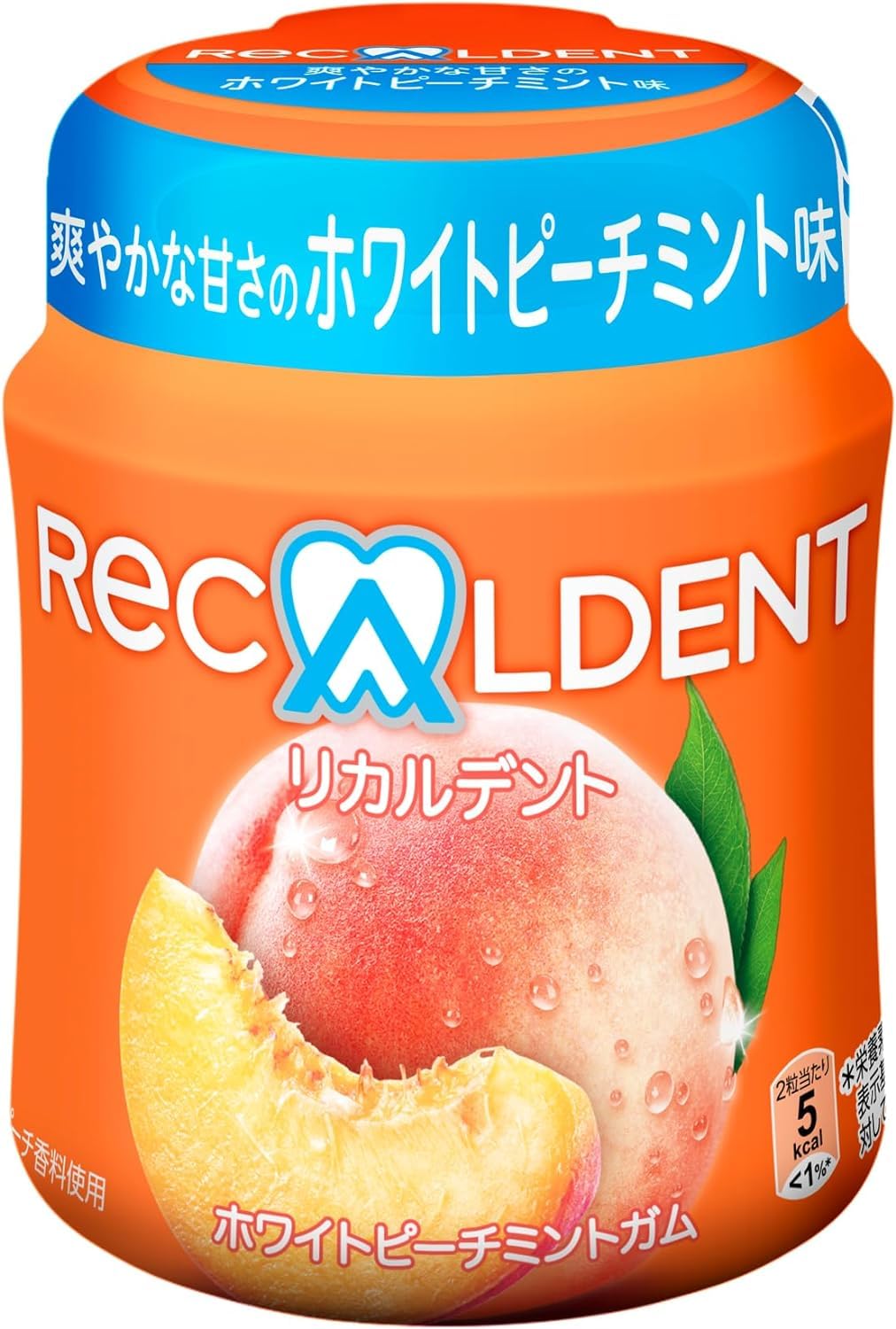 Amazon.com : Japanses Recaldent Gum Peach Mint Bottle 4.93oz(140g ...
