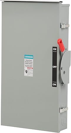 Siemens DTNF364R 200-Amp 3 Pole 600-volt 3 Wire Non-Fused Double Throw ...