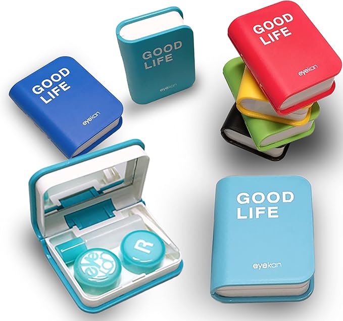 Amazon.com: Contact Lens Case Kit, Color Book Cute Eye Contact Lens ...