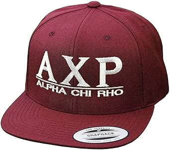 Alpha Chi Rho Flatbill Snapback Hats Original Maroon at Amazon Men’s ...