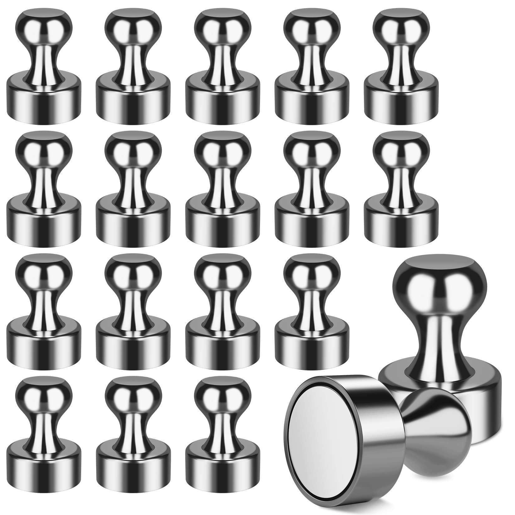 Amazon.com: FINDMAG 30 Pack Magnetic Push Pins Fridge Magnets ...