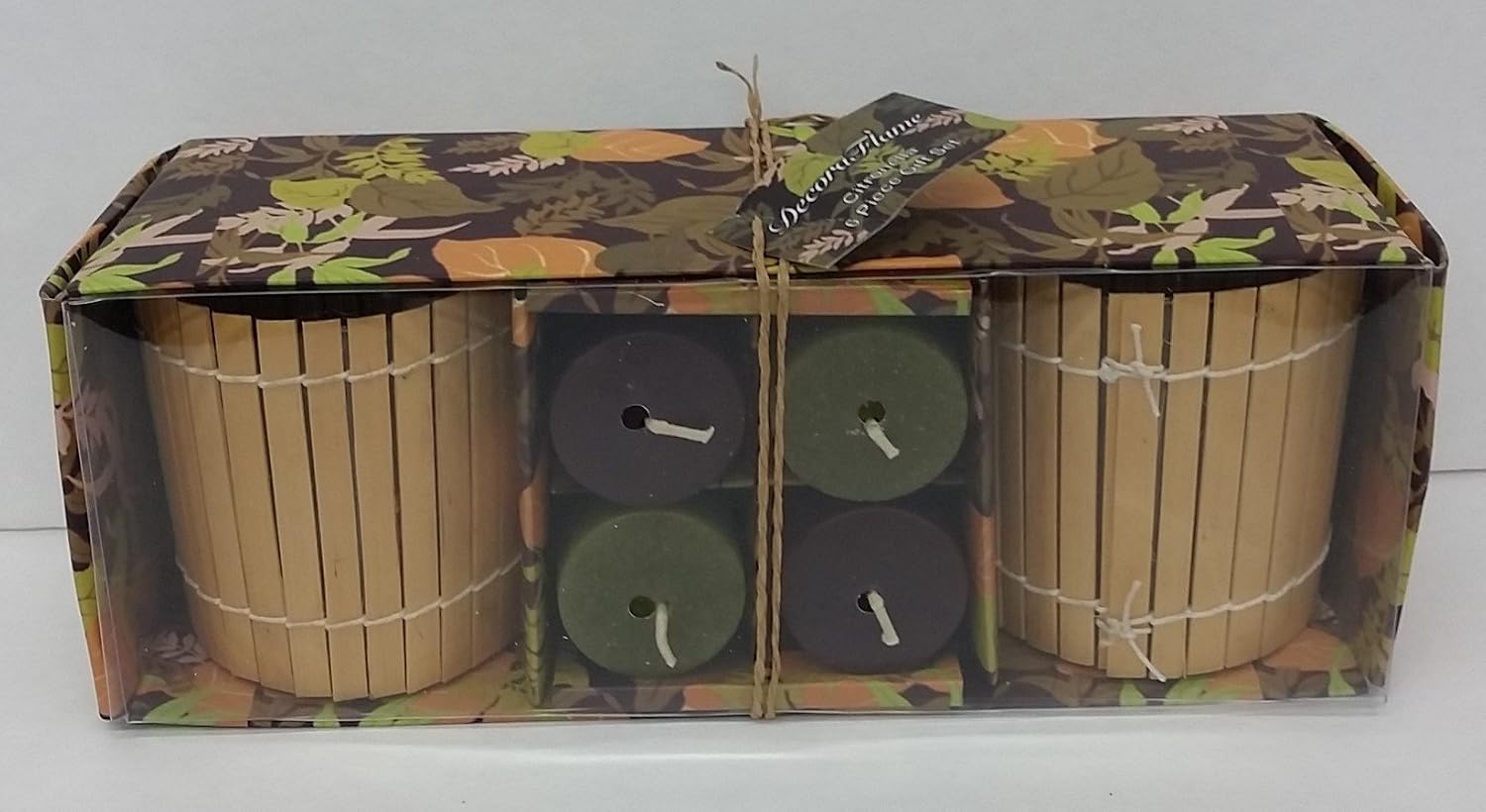 Amazon.com | OUTDOOR INTERIORS-IMPORT Citro Bamboo Votive Set YARD ...