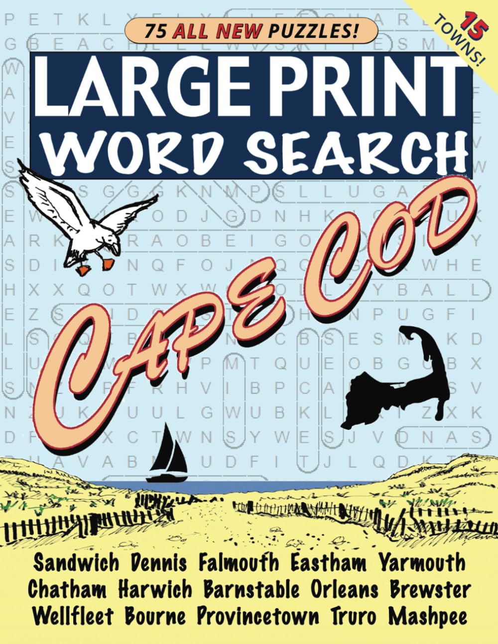 Cape Cod Large Print Word Search: Sandwich Dennis Falmouth Eastham ...