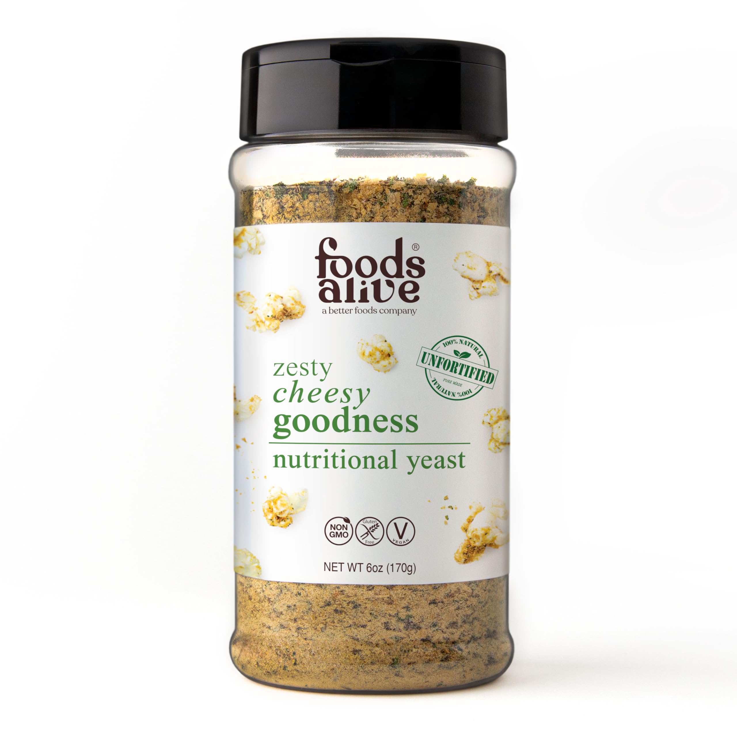 Amazon.com: Foods Alive Zesty Cheesy Goodness Nutritional Yeast, 6oz ...