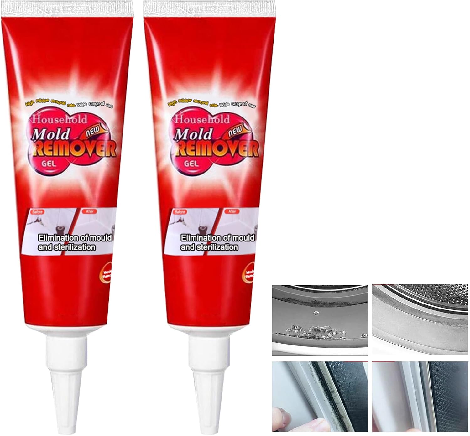 Neyeau Mold Stain Cleaner 2PCS Mould Remover,Mold Remover Gel, Mold ...