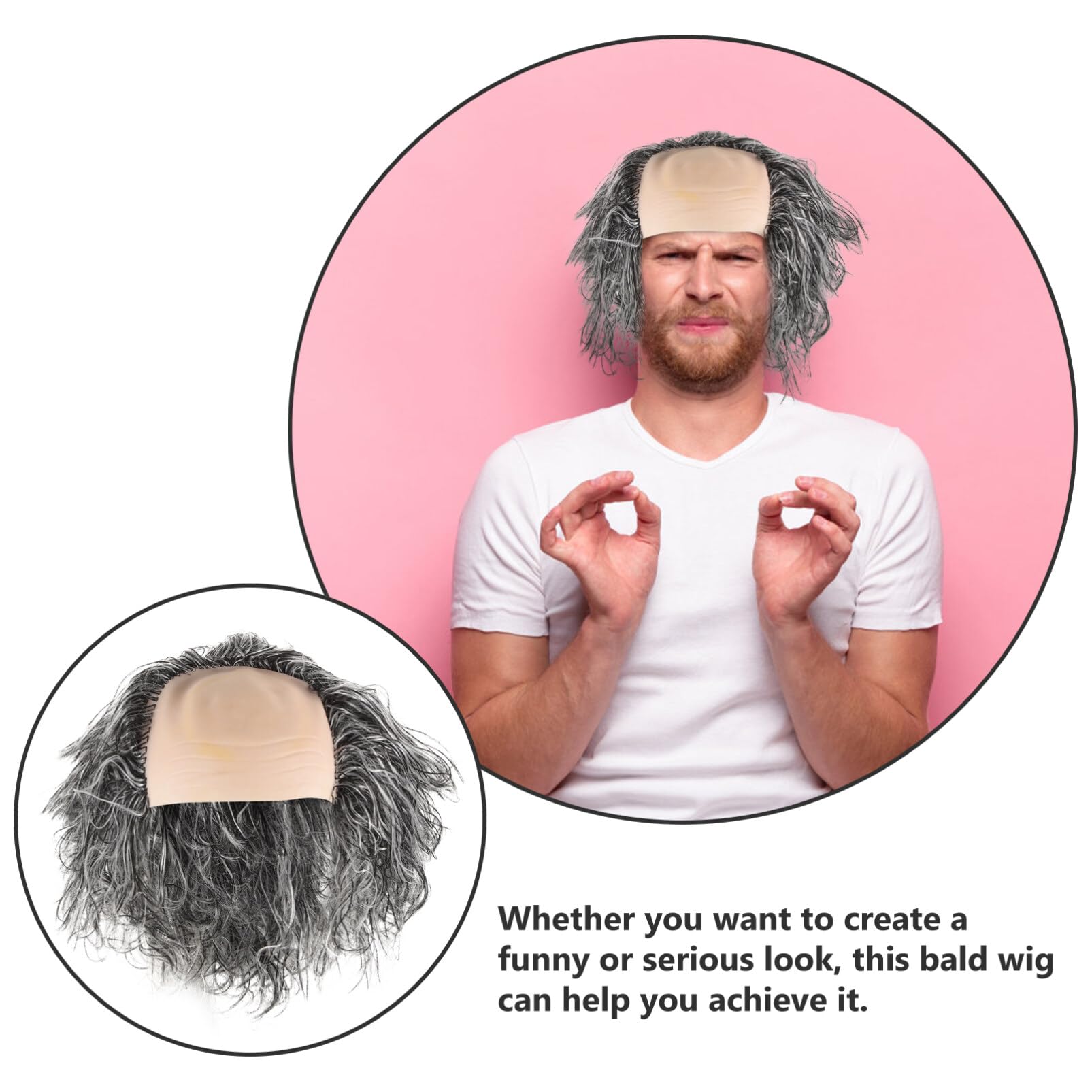 Funny Fake Hair For Bald Men