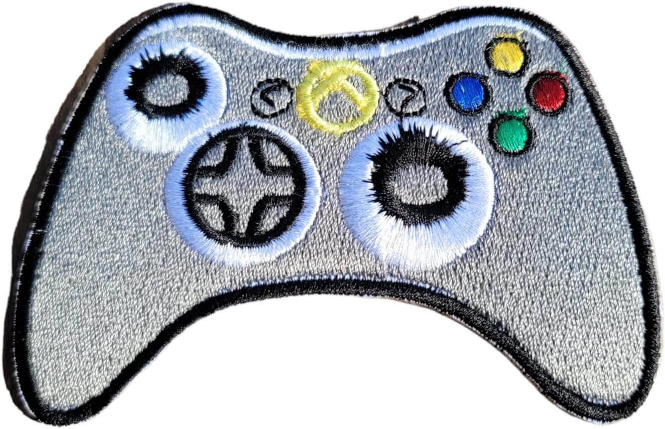 Amazon.com: Embroidered Modern Retro Video Game Colored Controller Iron ...