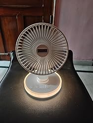 AGARO Alpha Desktop Fan with Light, 4 Inches, 4 Speeds, Oscillating ...