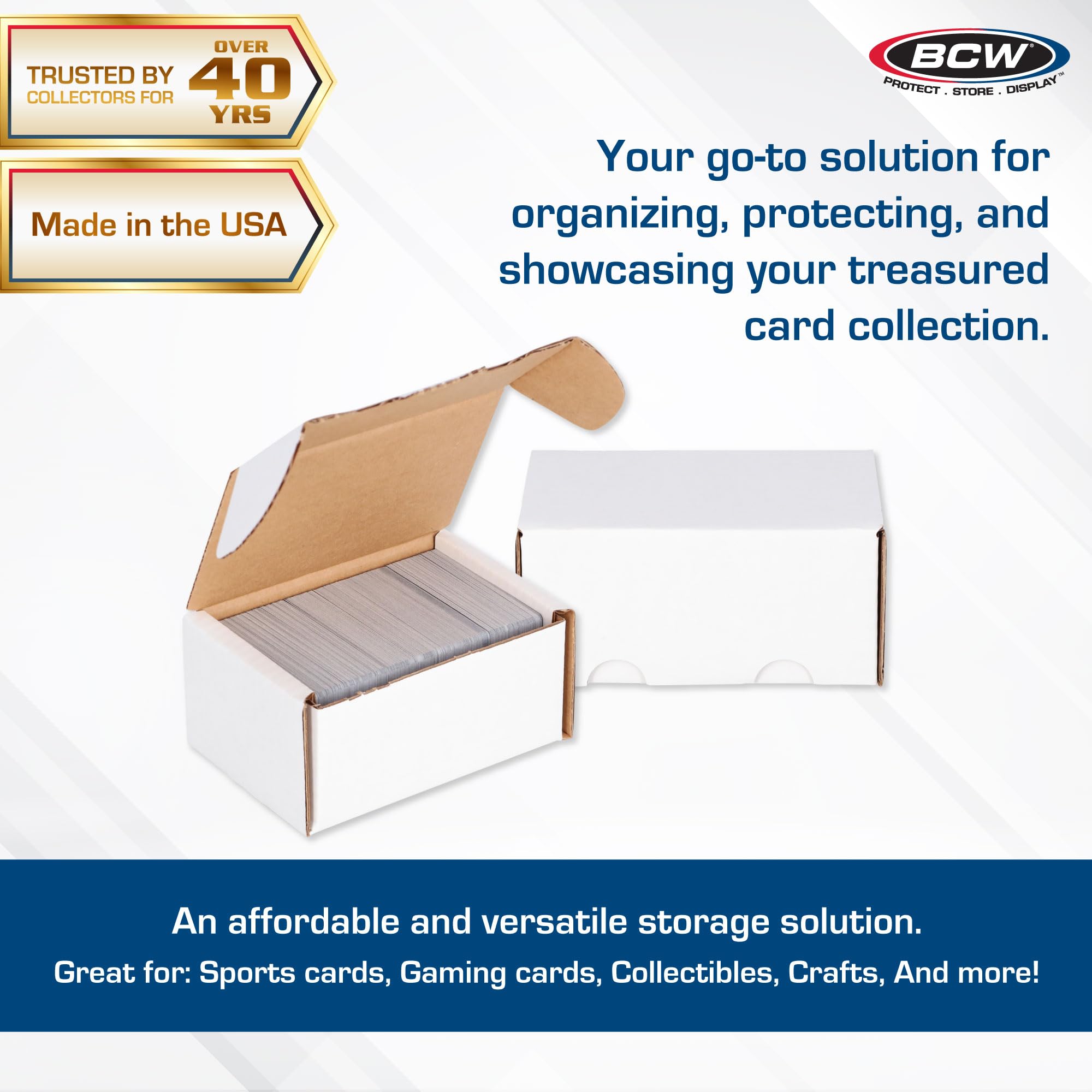 Sports Card Organizer Boxes BCW Trading Card Storage Boxes - 10 Pack ...