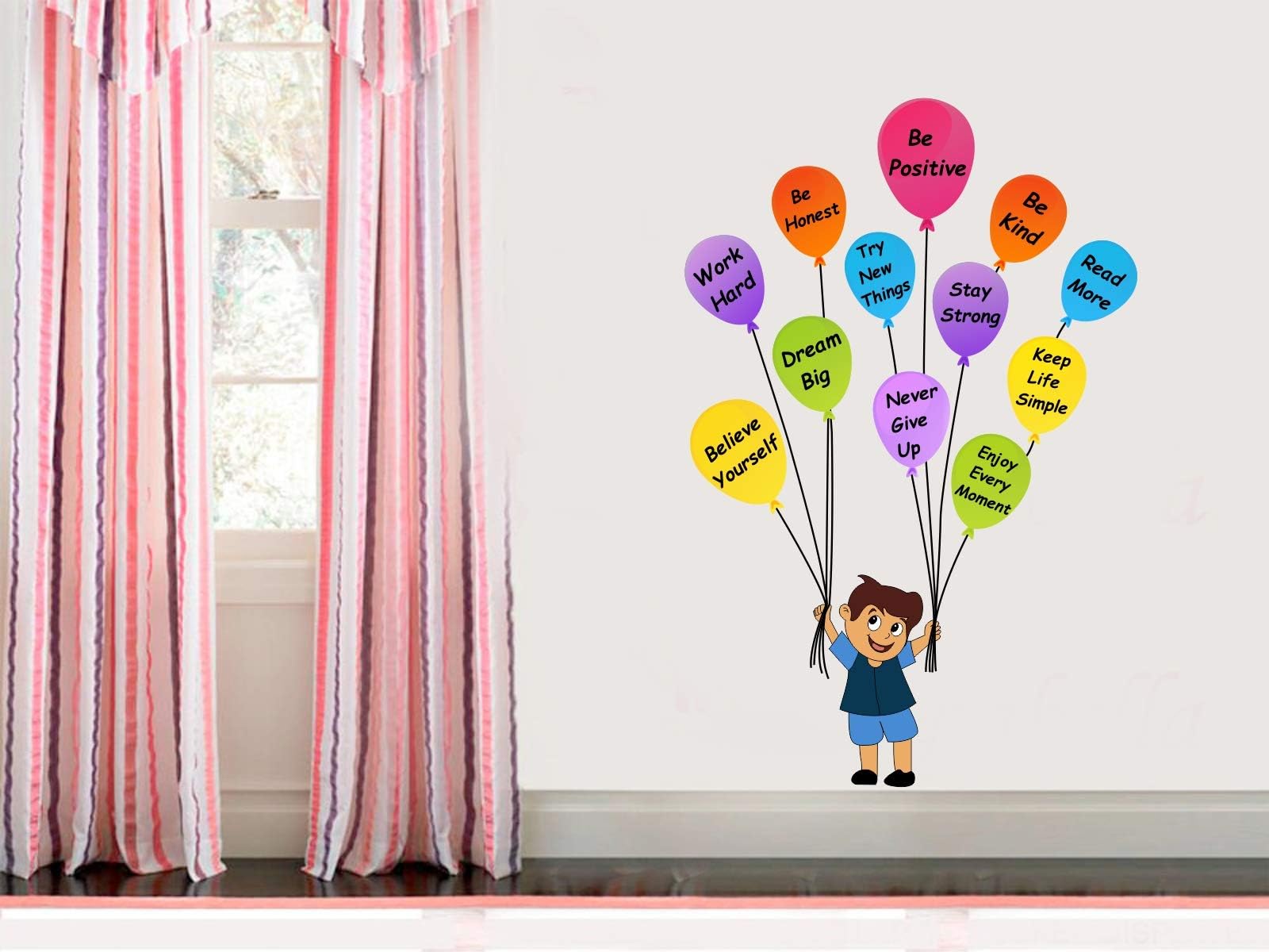 Sticker Studio "Rainbow" Wall Sticker (PVC Vinyl,Size -58 cm x 78 cm ...