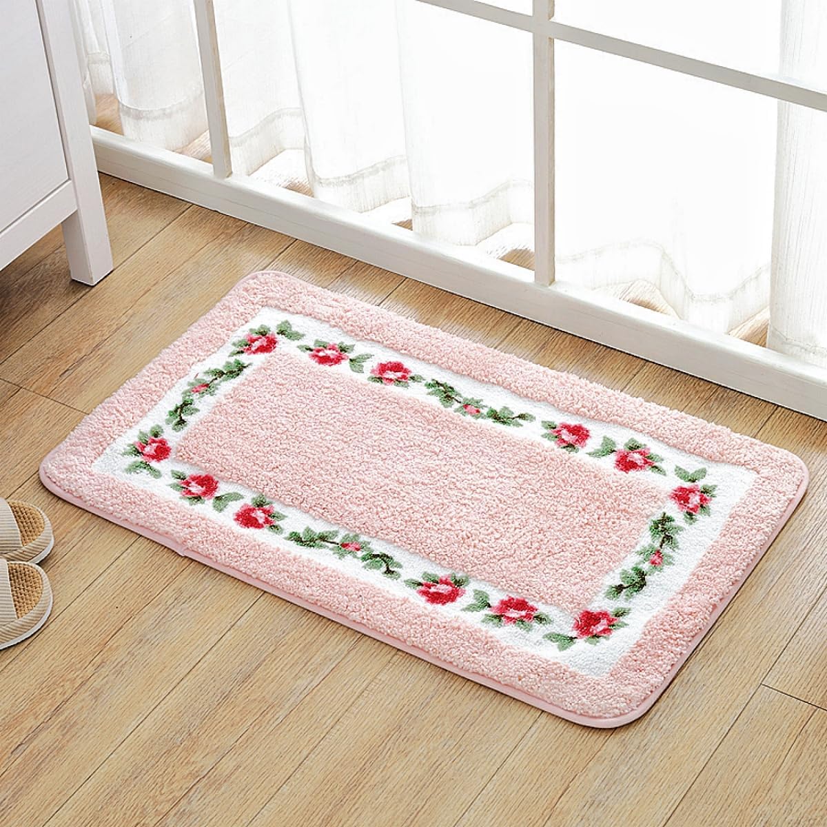 Amazon.com: Sytian Nice Rose Flower Area Rugs for Bedroom Living Room ...