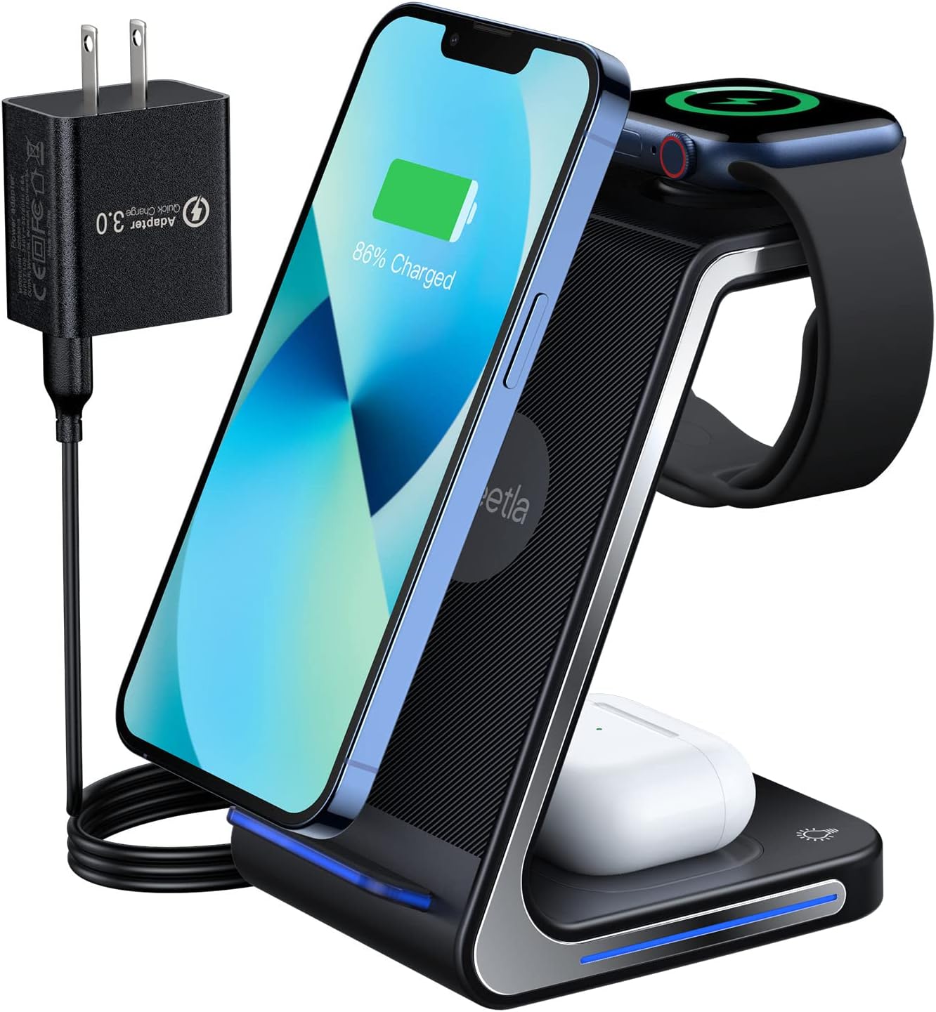 Amazon.com: GPEESTRAC Wireless Charger 3 in 1,Magnetic Wireless ...
