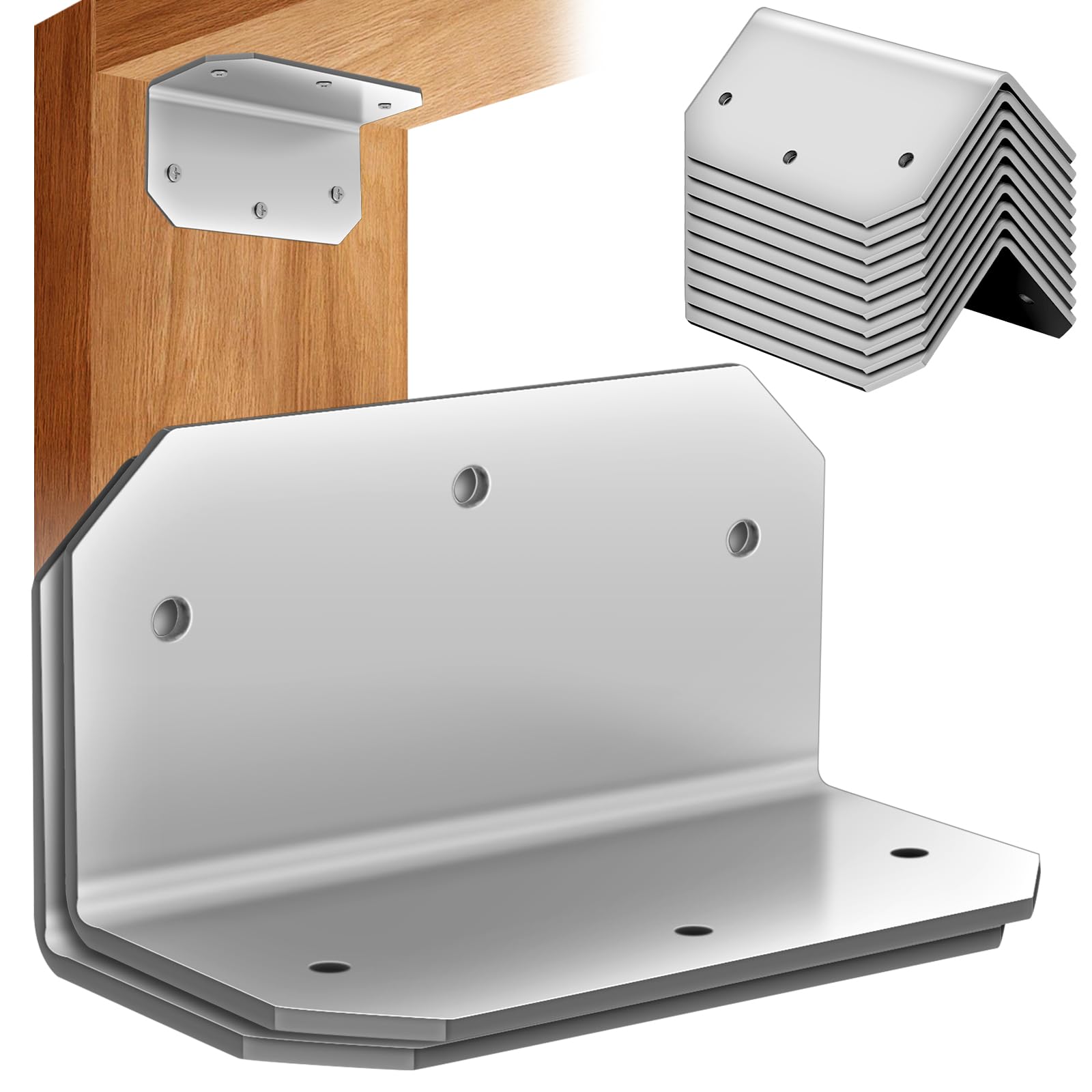 Amazon.com: Andorm 8 Pack Corner Brace 4x2 Heavy Duty Stainless Steel ...