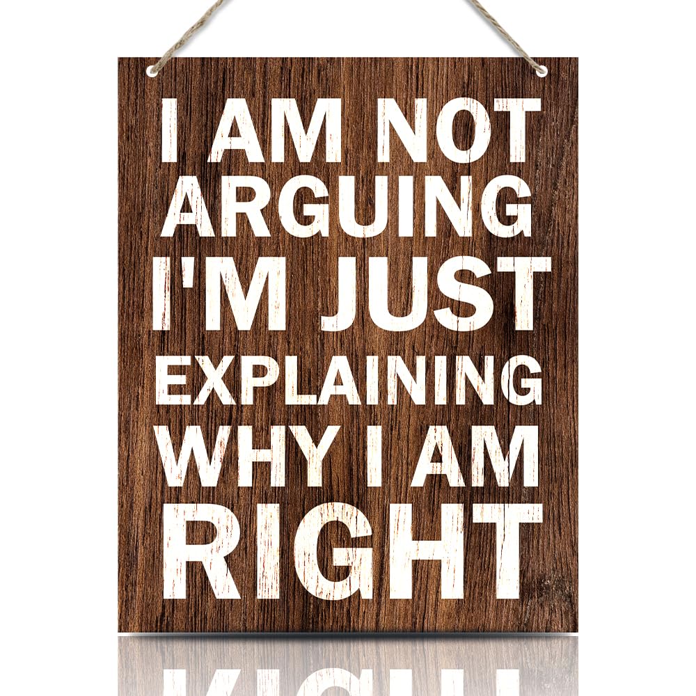 Amazon.com : Funny Sarcastic Office Decor Hanging Wooden Sign Wall ...