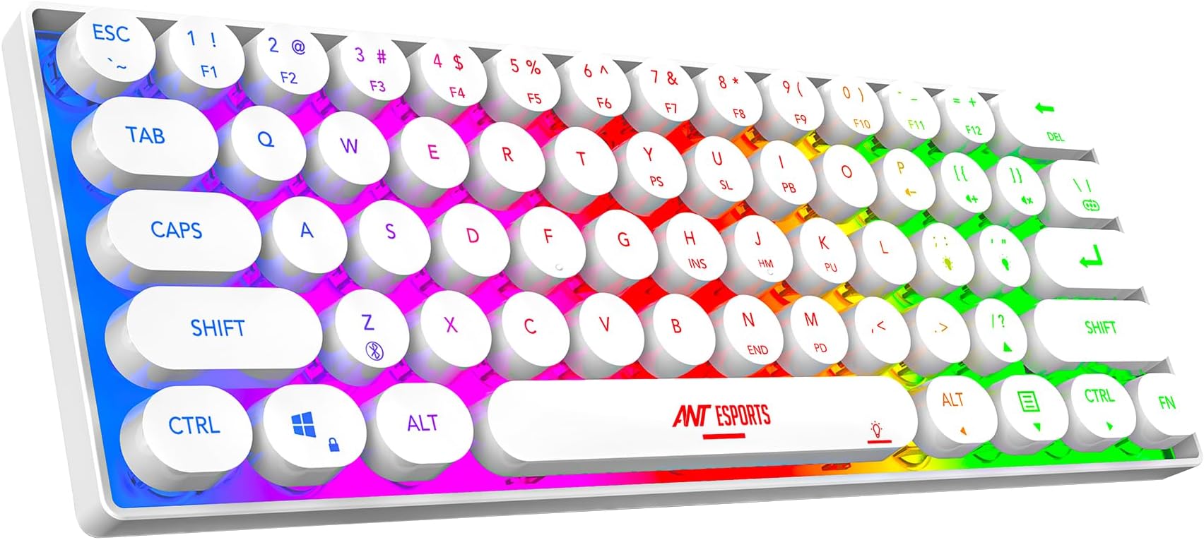 Amazon.in: Buy Ant Esports MK1500 Retro Style Mini 60% Pro RGB Wireless ...