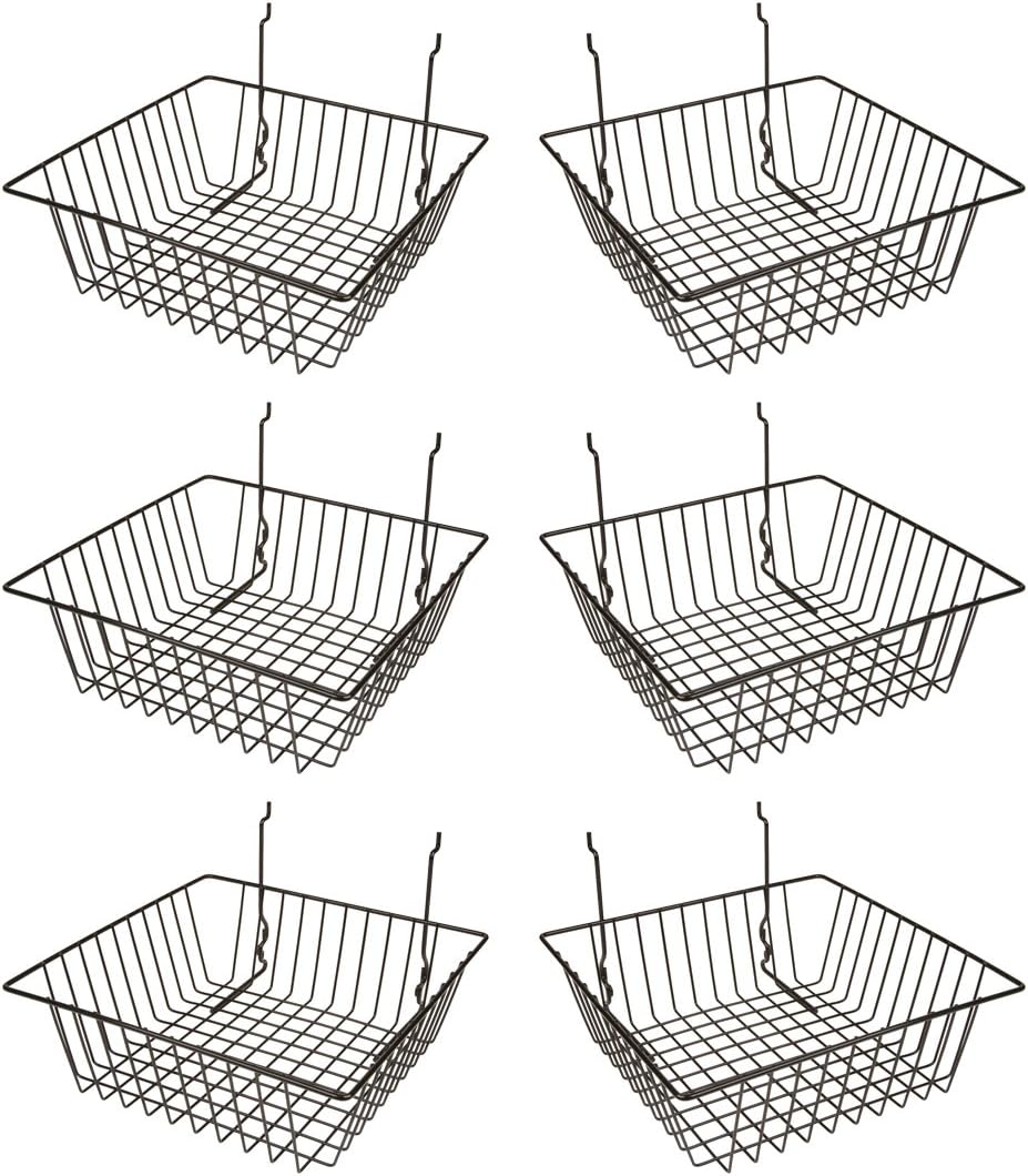 Amazon.com: PYBTOOL Slatwall Baskets, 15-Inch Width Heavy Duty Steel ...