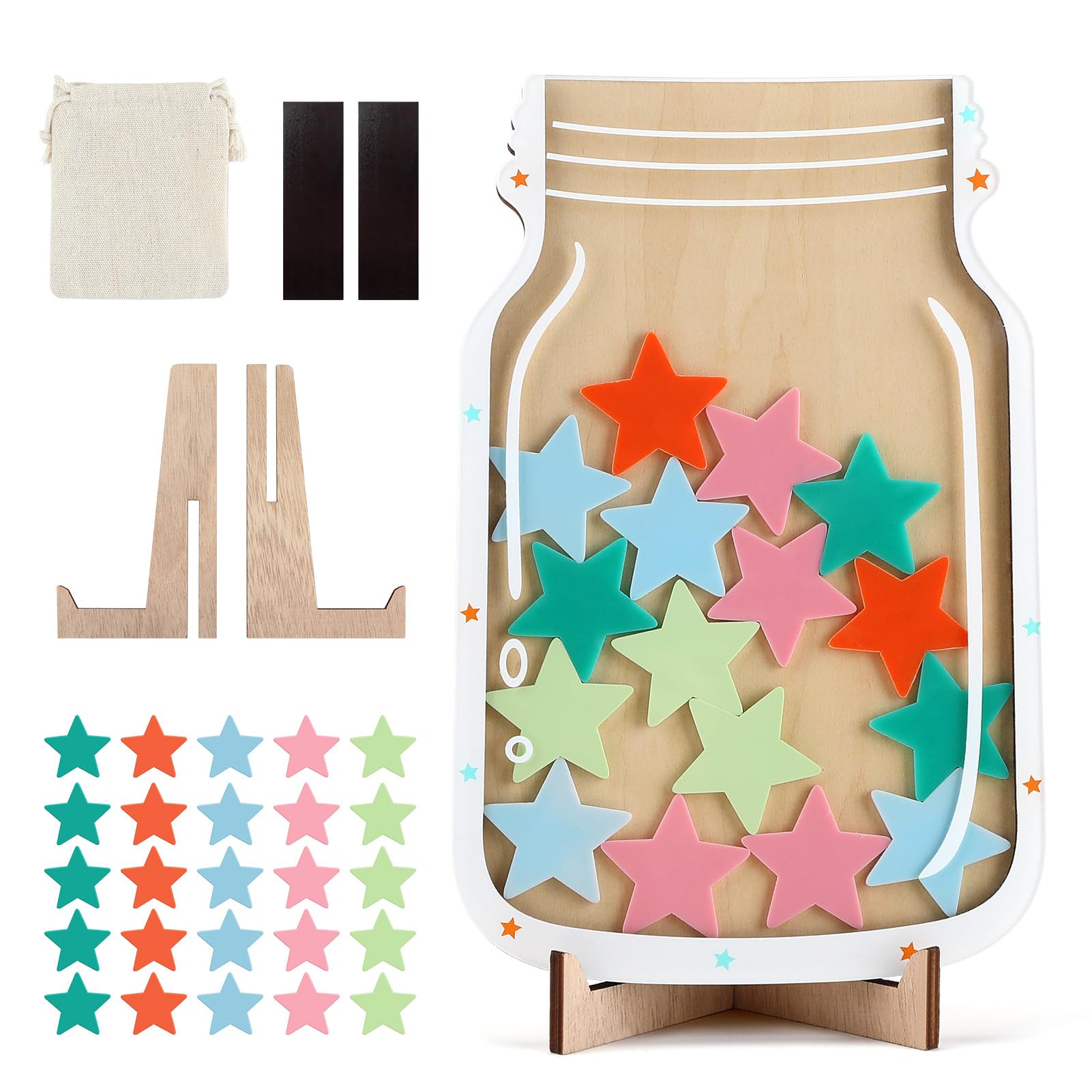 Kids Behavior Management Tools Magnetic Star Reward Jar System For Kids ...