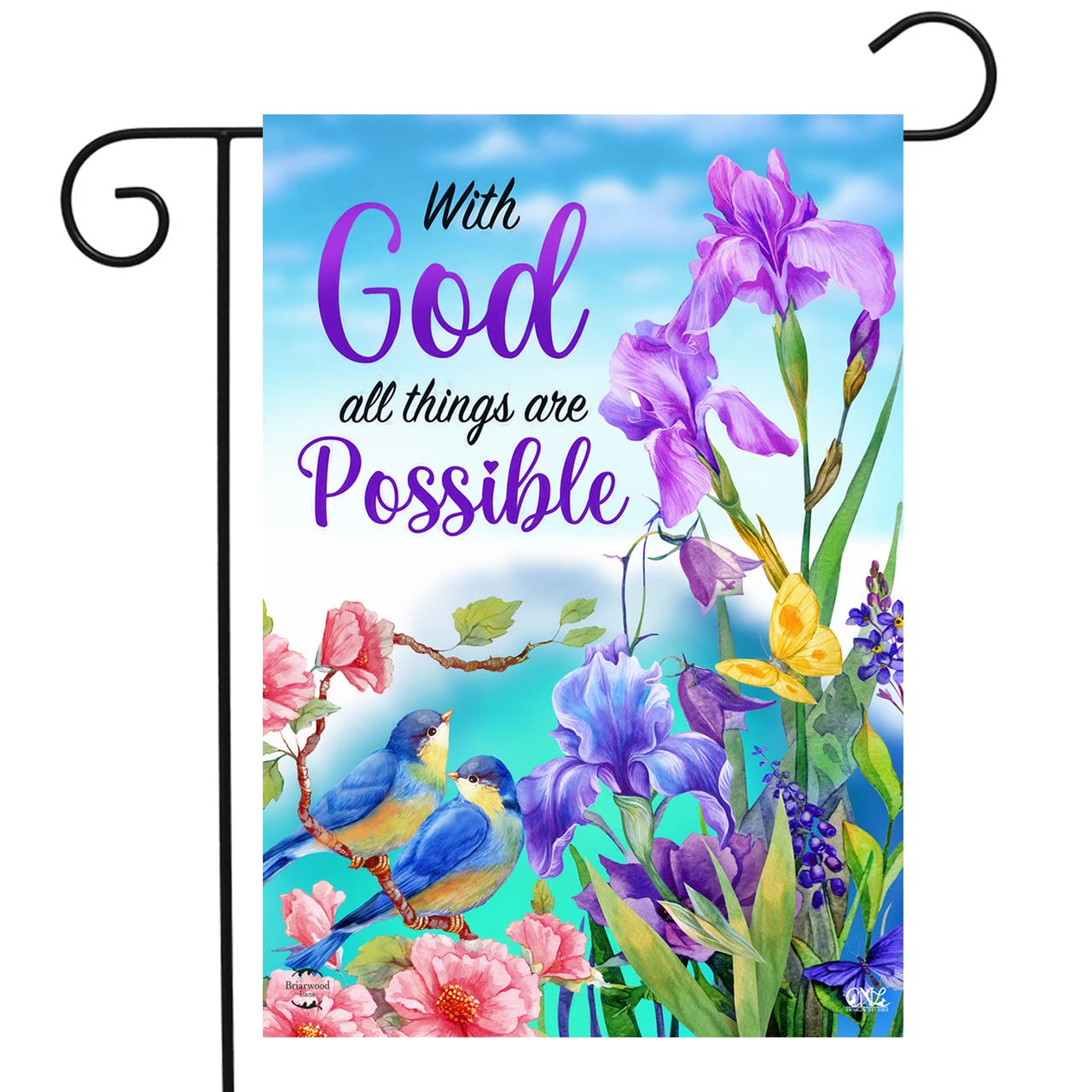 Amazon.com : Briarwood Lane with God Religious Garden Flag ...