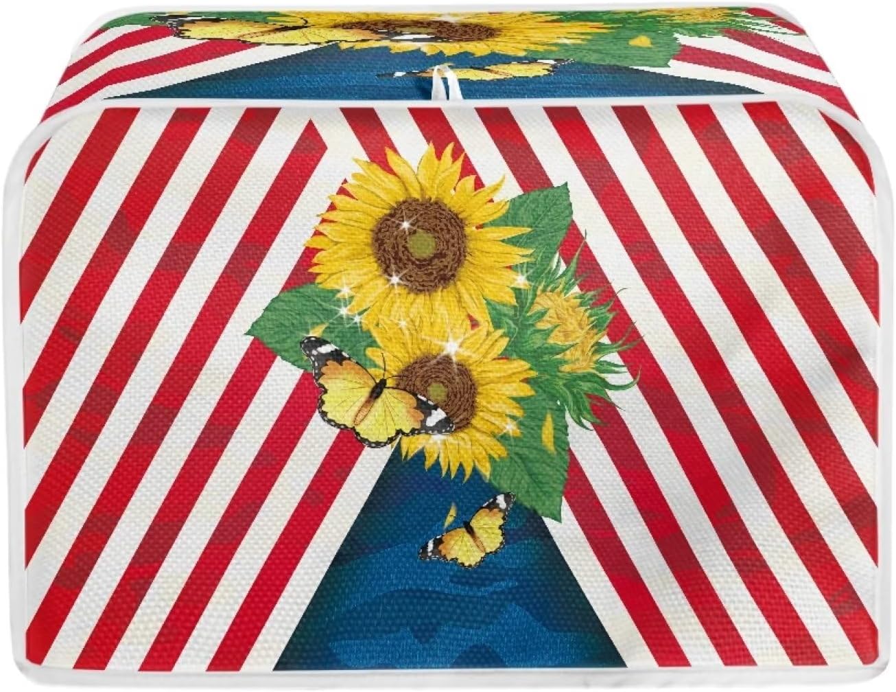 Amazon.com: Psesaysky American Flag Sunflower Toaster Covers for 4 ...