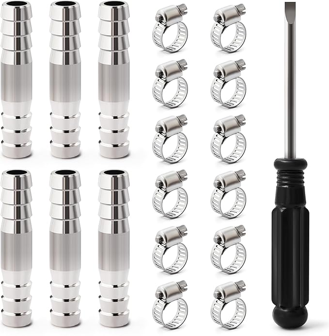 Josaton 6Pcs Hose Barb Fitting 10mm Stainless Steel Hose Barb Connector ...