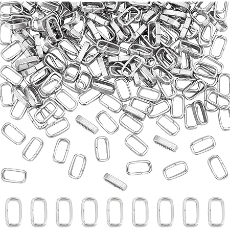 Amazon.com: UNICRAFTALE About 200pcs Oval Linking Rings 201 Stainless ...