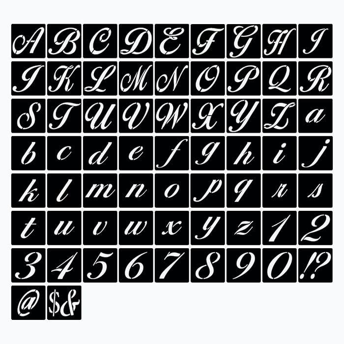 Buy DZXCYZ 2 Inch Letter Symbol Stencils for Painting on Wood, 65 Pcs ...