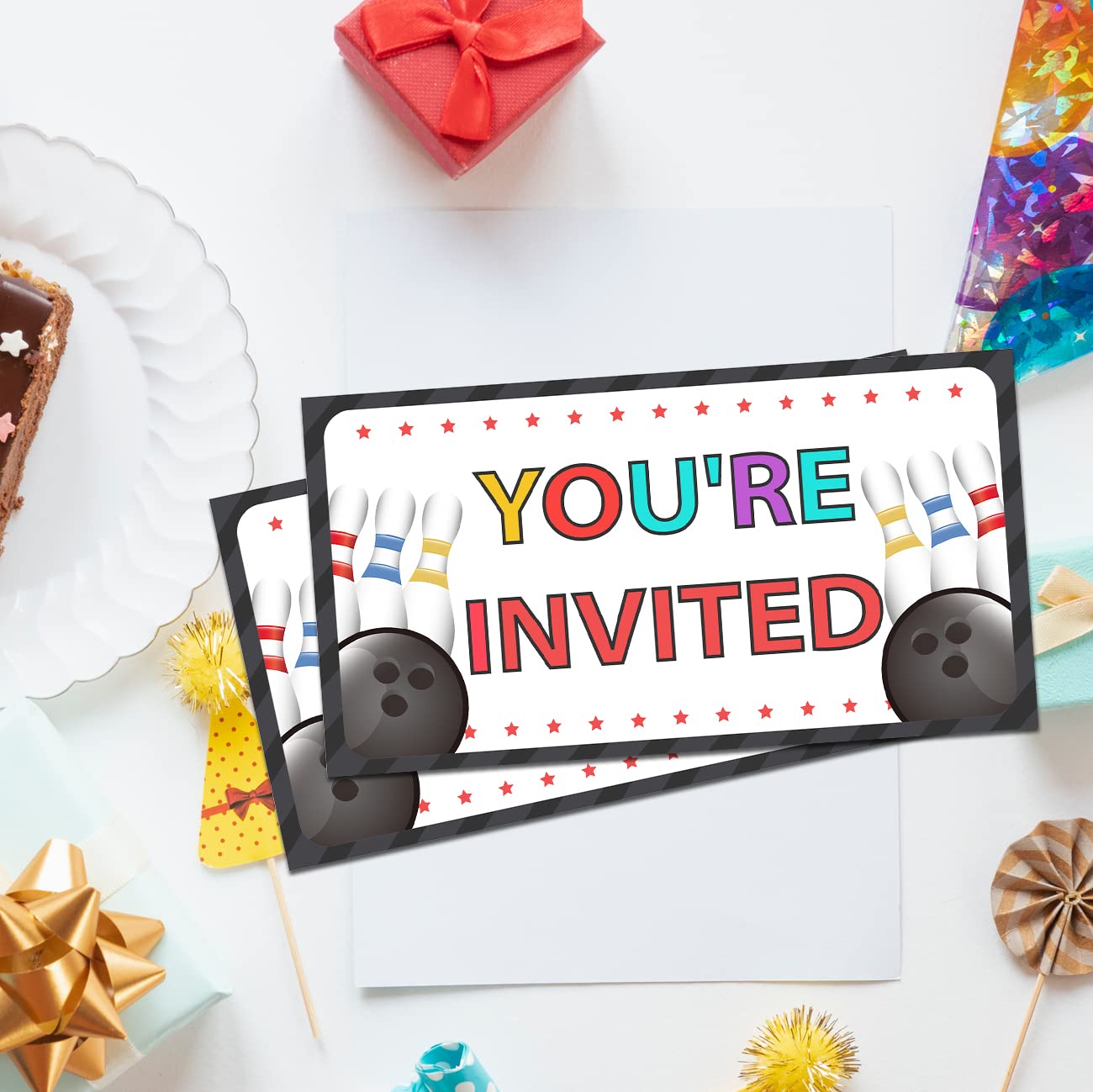 Bowling Party Ticket Invitations Printable