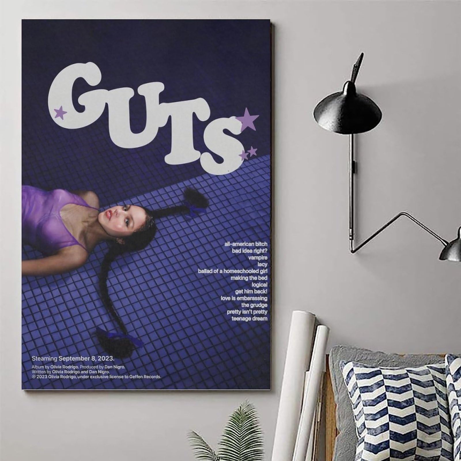Snapklik.com : Olivia Poster Rodrigo Guts Album Cover Canvas Art Poster ...