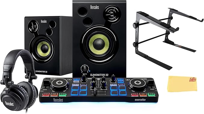 Amazon.com: Hercules DJ Starter Kit Worldwide Bundle with Starlight USB ...