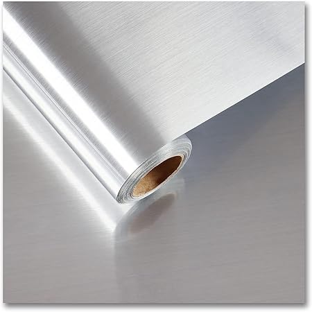 BAYYA Silver Contact Paper【Thicken】Stainless Steel Metallic Look ...