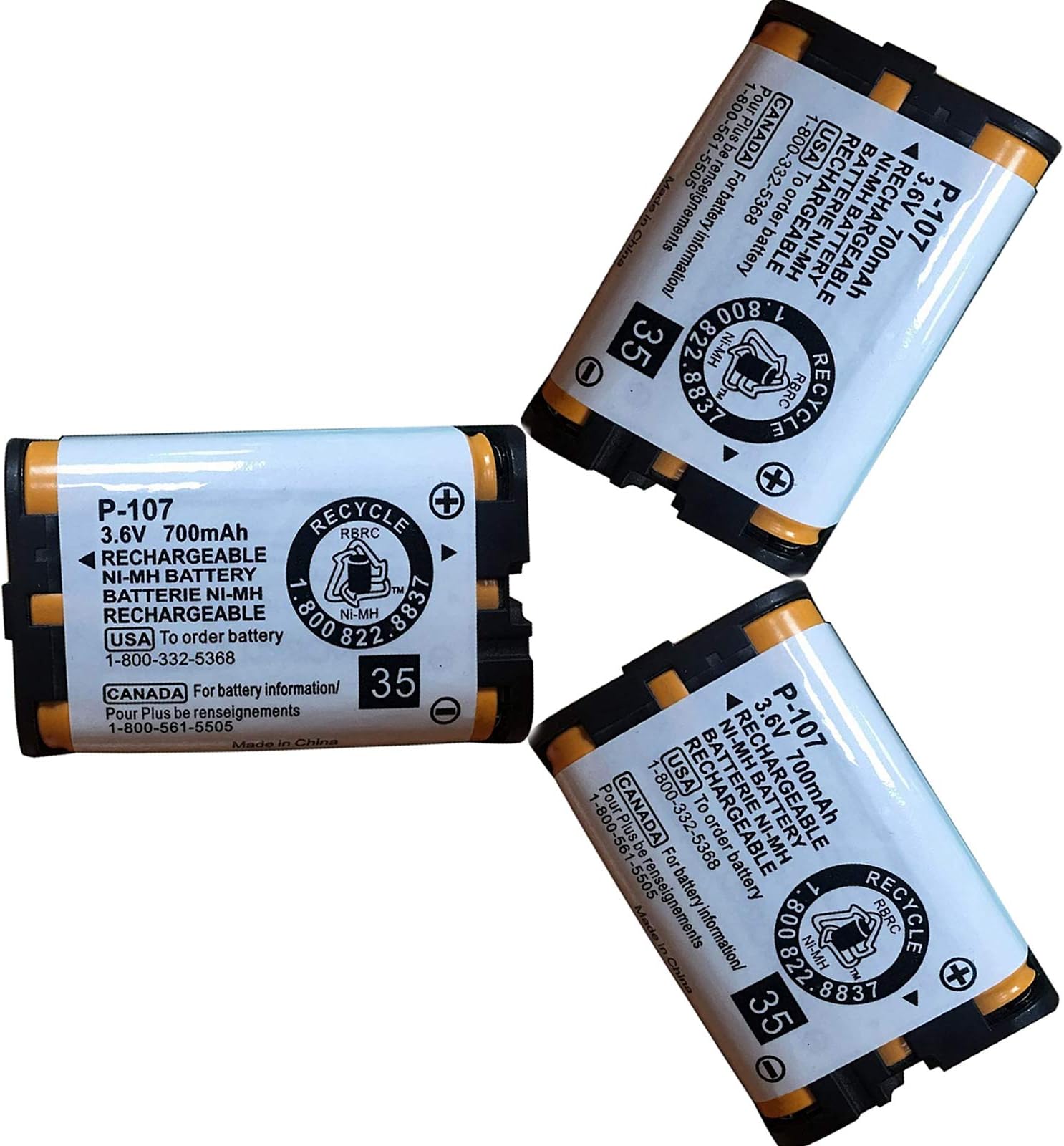 Amazon.com: OXWINOU 3.6v 700mAh HHR-P107 Rechargeable Cordless Phone ...