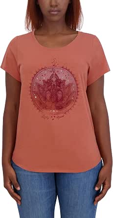 Lucky Brand Women's Crew Neck Graphic Tee, Dusty Cedar, L at Amazon ...
