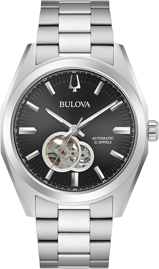 Amazon.com: Bulova Men's Classic Surveyor 3-Hand Automatic Watch, Hack ...