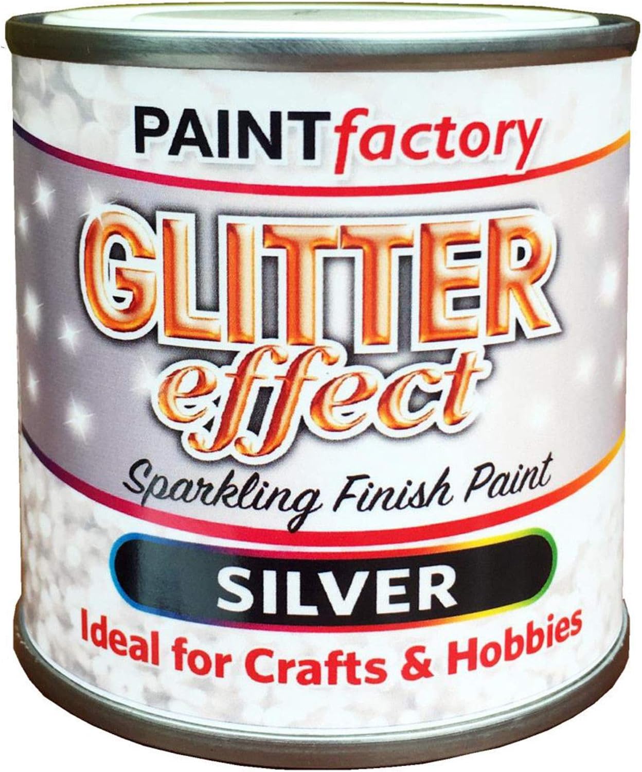 Glitter Effect Sparkling Finish Paint 'Silver' Ideal for Crafts and ...