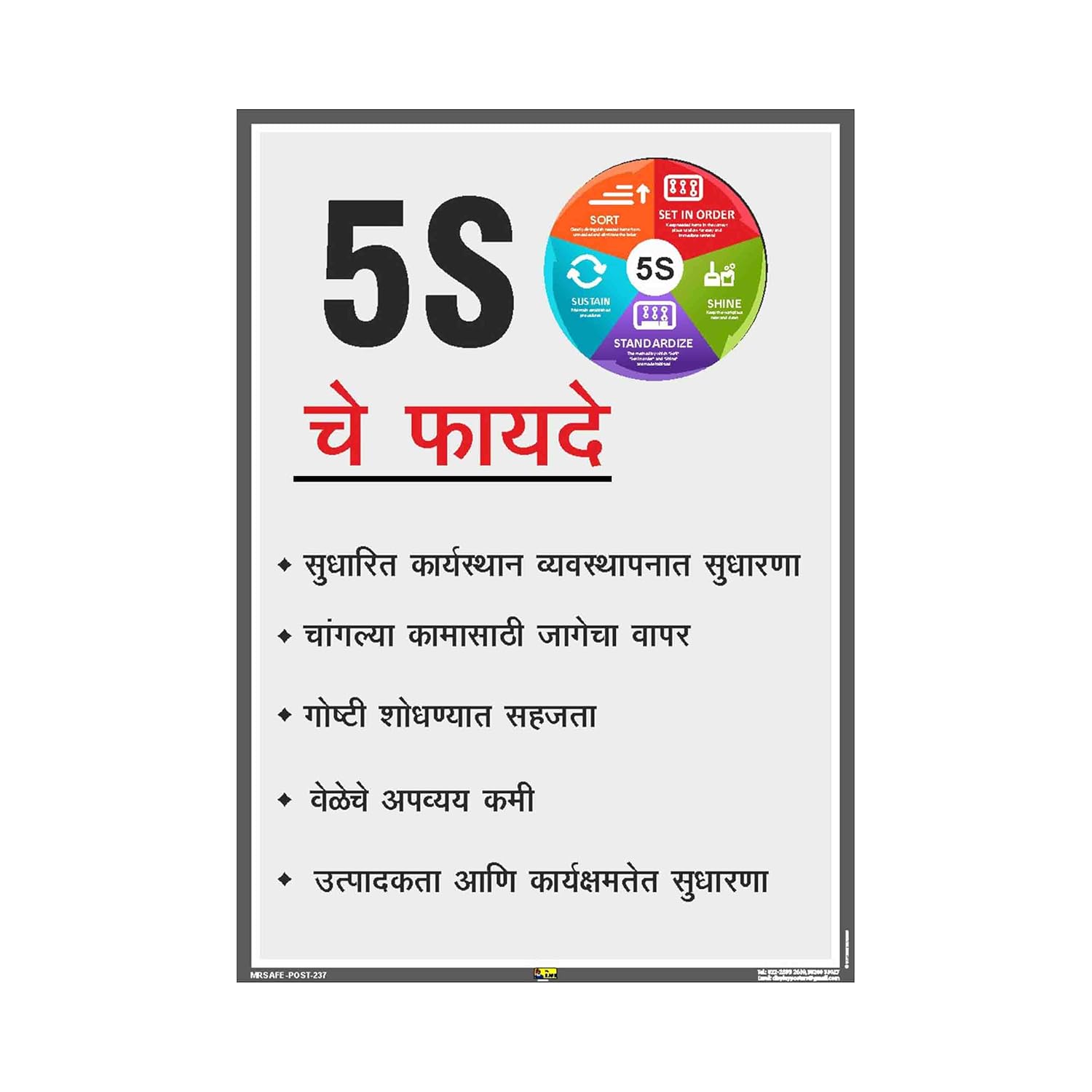 Mr Safe 5S Benefits In Marathi Poster Hard Plastic Lamination A3 11 mr-safe-5s-benefits-in-marathi-poster-hard-plastic-lamination-a3-11